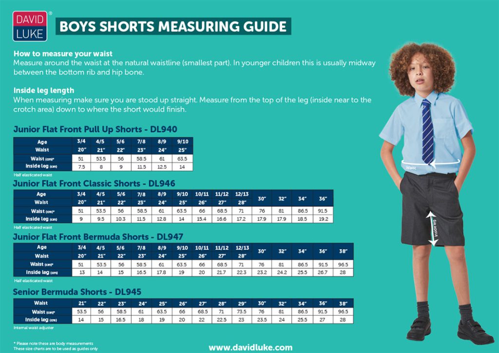 Size Charts Millfield School Shop